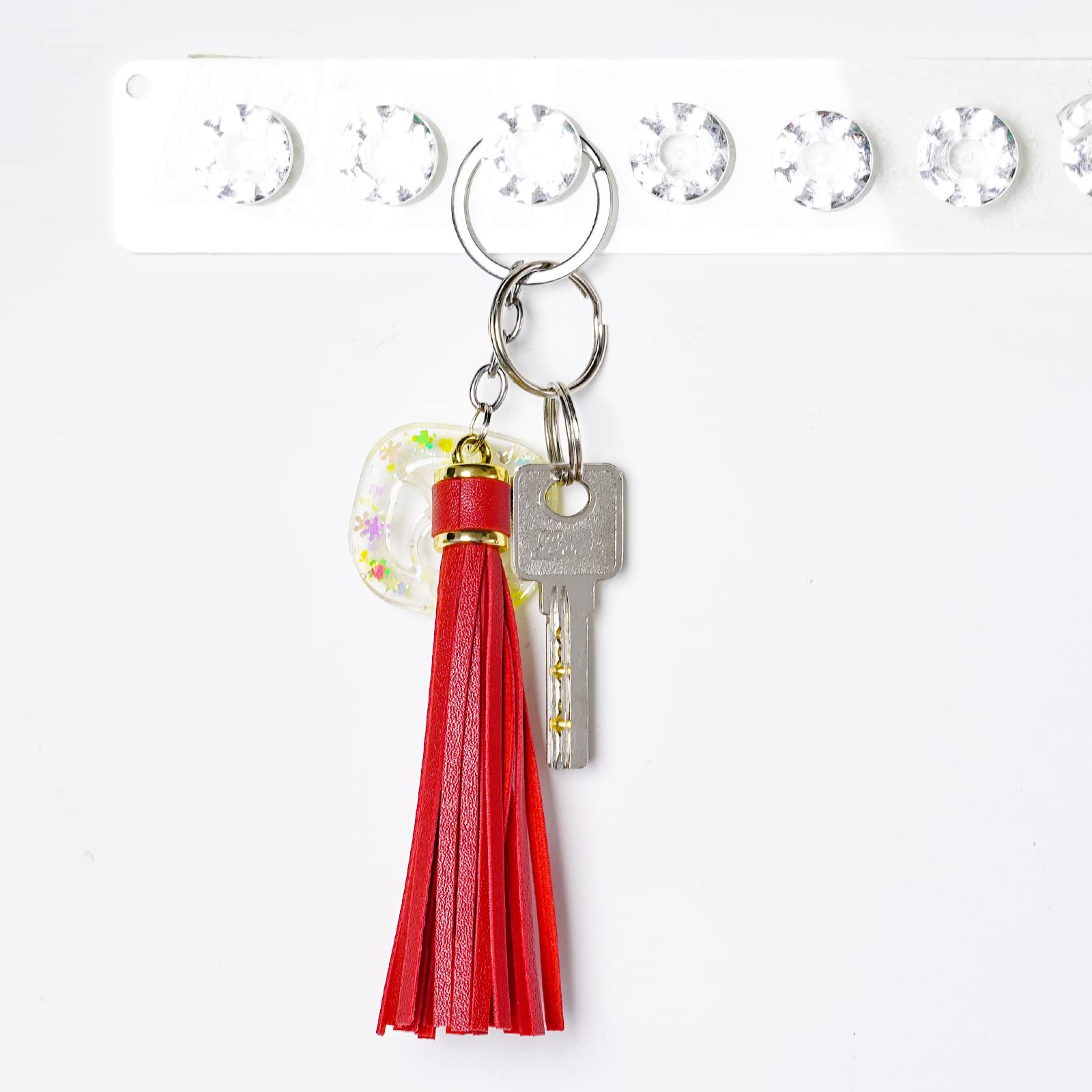 HOVEOX 20 Pieces 3.9 inch Faux Leather Tassel Bulk Keychain Tassels Artificial Leather Tassels for Craft Making