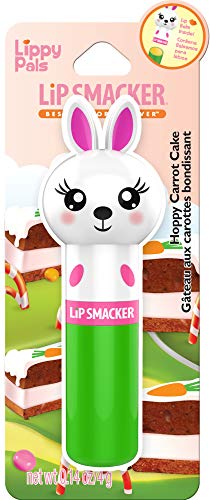 Lip Smacker Lippy Pal Bunny Rabbit Flavored Lip Balm Hoppy Carrot Cake | Clear Matte | For Kids, Men, Women | Stocking Stuffer | Christmas Gift