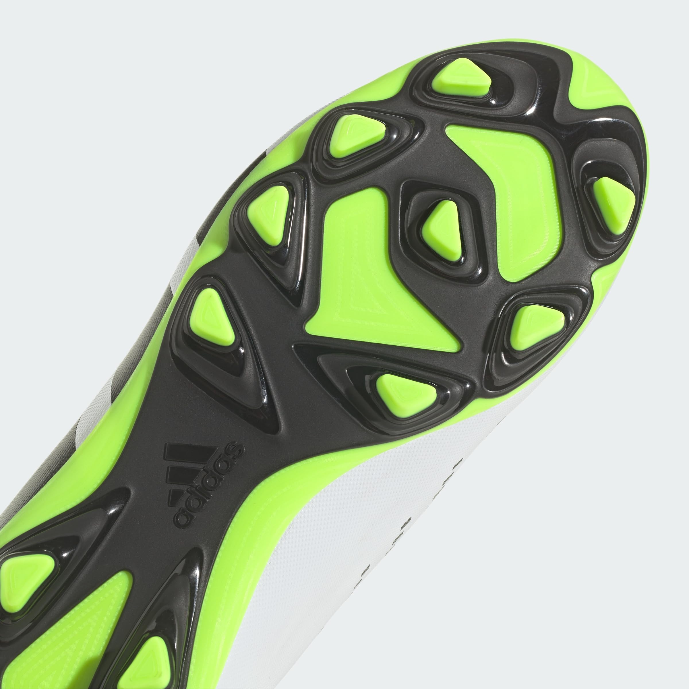 adidas Predator Accuracy.4 Firm Ground Sneaker, White/Core Black/Lucid Lemon, 12 US Unisex Little Kid
