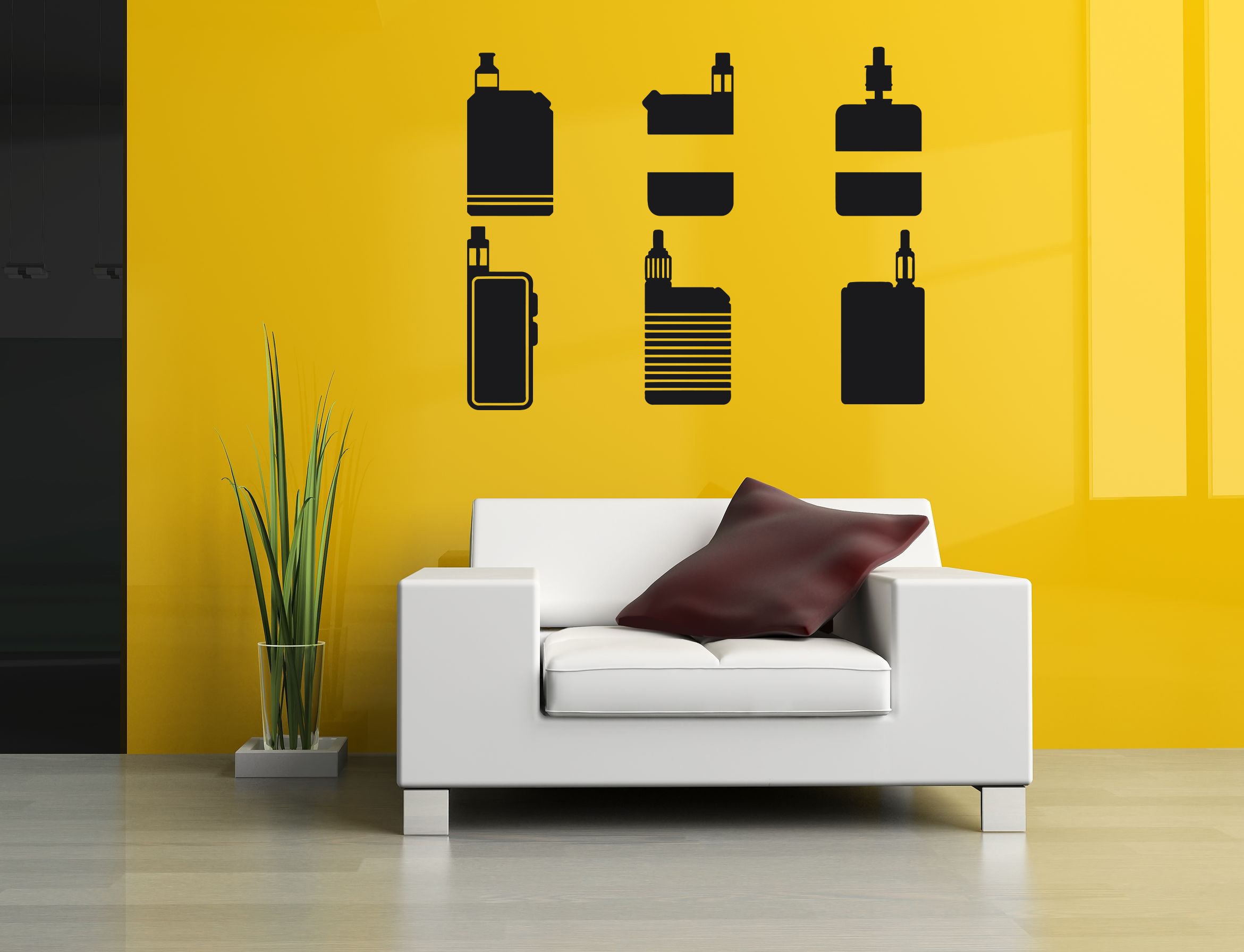 Wall Vinyl Sticker Decal Stop Smoking Start Vaping Quote Phrase Set Vaporizer Vape Word Pen Store Shop Smoke E Cigarettes Liquid Coil Indoor Outdoor Sign Logo SA844