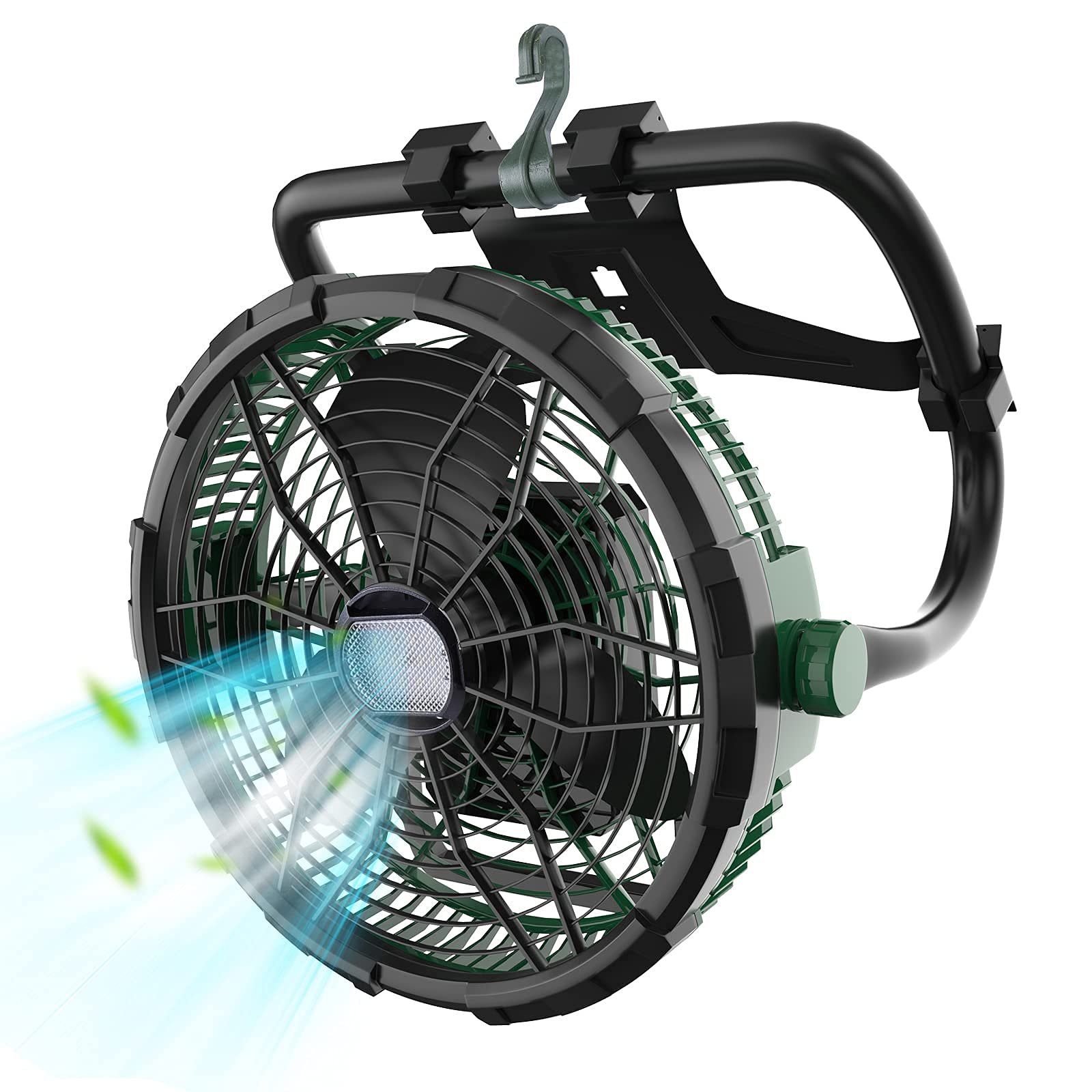 Desk Fan - 13 Inch Air Circulator Fan Turbo Fan High Velocity Vortex Fan Small Fan Wall Mountable 5 Speed Settings 360° Adjustable