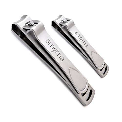 Smyrna Nail Clipper Set for Men and Women, Stainless Steel Fingernail Clipper and Toe Nail Clipper
