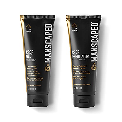 MANSCAPED® The Ultra Smooth Package, Male Hygiene Shaving Bundle, Includes The Crop Shaver™ Groin Razor with Replacement Blades, Crop Gel™ Ball Shaving Gel, and Crop Exfoliator™ Ball Exfoliator