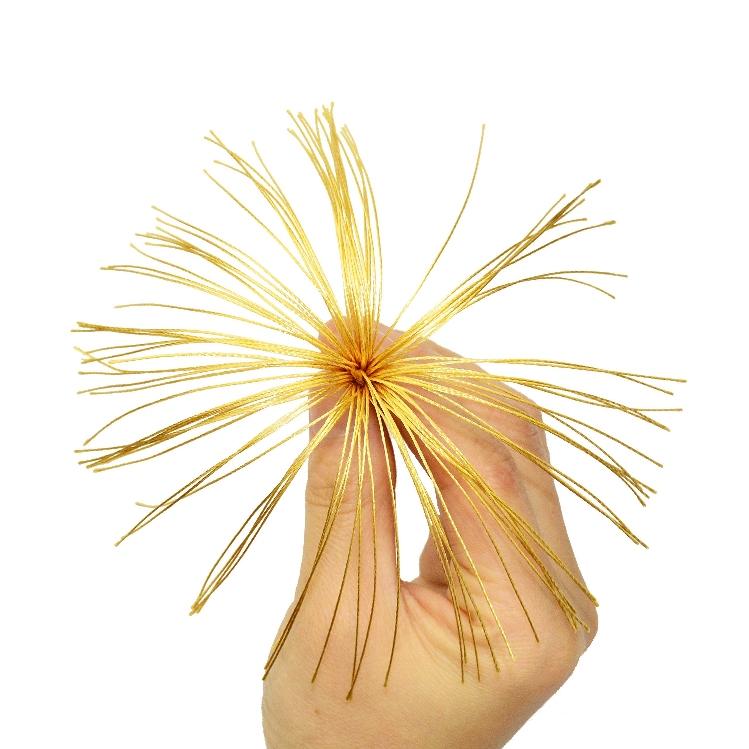 100pcs 13cm/5 Inch Silky Floss Bookmark Tassels with 2-Inch Cord Loop and Small Chinese Knot for Jewelry Making, Souvenir, Bookmarks, DIY Craft Accessory (Light Gold)