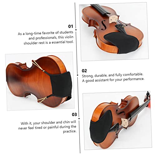 ERINGOGO 7 Pcs Violin Chin Rest Violin Stand Violin Shoulder Pad Violin Chin Cloth Violin 4/4 Violin Shoulder Rest Pad Violin Chin Mat Violin Mute Violin Supplies Cotton Pad Foldable Rubber