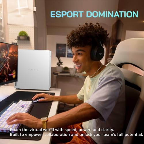 HP 2022 Envy Gaming Desktop, Intel Core i9-12900 Processor, 64GB DDR4 RAM, 4TB PCIe SSD + 4TB HDD, NVIDIA GeForce RTX 3070 8G DDR6, Win 11 Pro, White, 32GB USB Business Card (Renewed)