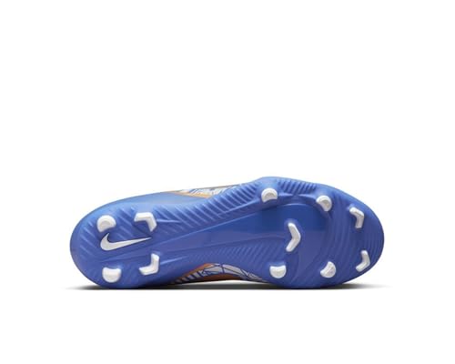 Nike Kids' Mercurial Superfly 9 Club CR7 MG Soccer Cleats, White/Concord/Medium Blue/Metallic Copper, 5.5 Big Kid