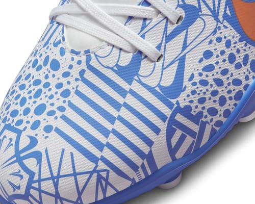 Nike Kids' Mercurial Superfly 9 Club CR7 MG Soccer Cleats, White/Concord/Medium Blue/Metallic Copper, 5.5 Big Kid