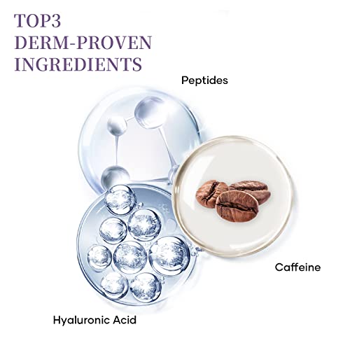 purifine Eye Cream for Wrinkles and Fine Lines Microcurrent Massage Anti-wrinkle Eye Cream Anti Aging 0.5 fl oz