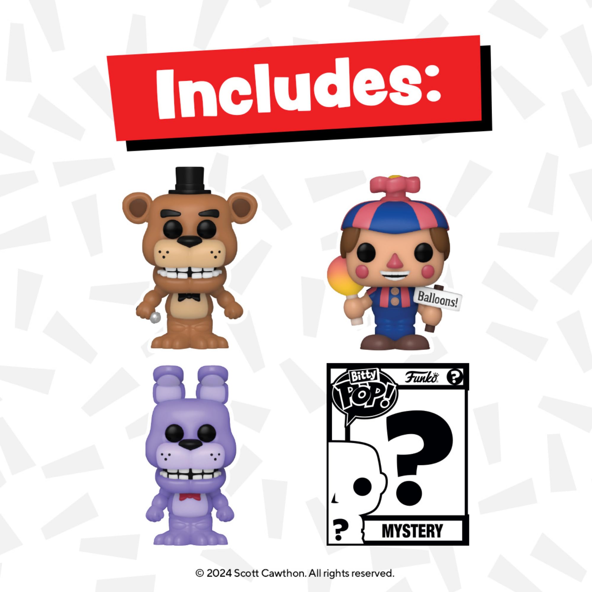 Funko Bitty POP! Five Nights at Freddy's (FNAF)- Freddy and A Surprise Mystery Mini Figure - 0.9 Inch (2.2 Cm) Collectable - Gift Idea - Cake Topper