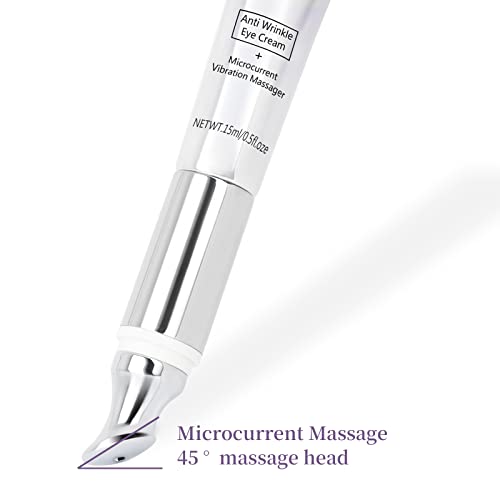 purifine Eye Cream for Wrinkles and Fine Lines Microcurrent Massage Anti-wrinkle Eye Cream Anti Aging 0.5 fl oz