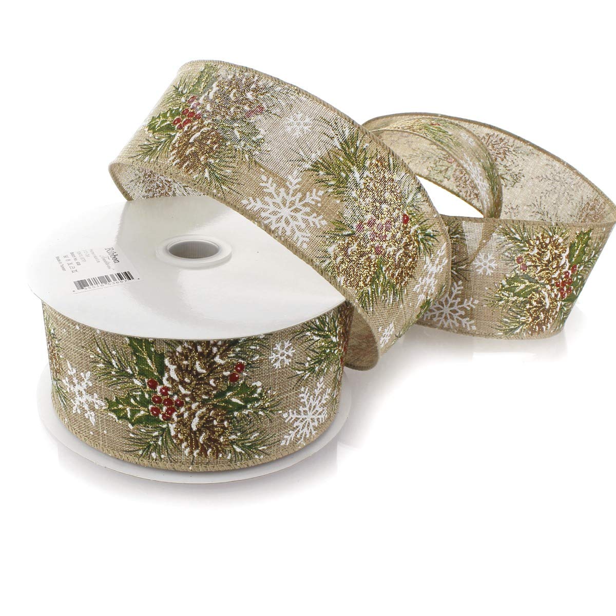 Ribbon Traditions Woodland Owls Fringe Edge Wired Ribbon 2 1/2" by 10 Yards