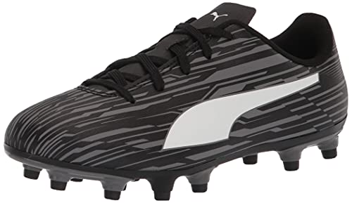 PUMA Rapido III FG/AG Soccer (Little Kid/Big Kid) Puma Black/Puma White/Castlerock 3.5 Little Kid M