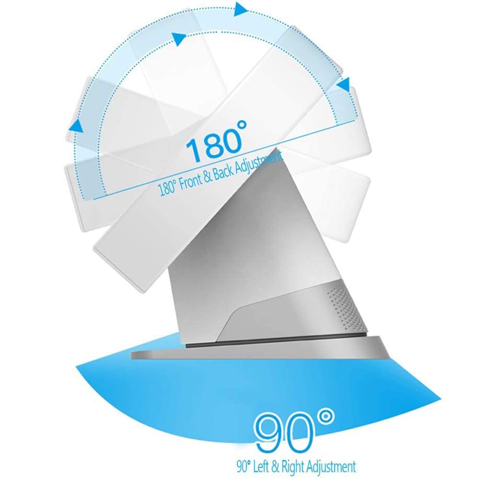 Desk Fan - Wall Mount Bladeless Fan Personal Cooling Fan, 12 Inch Table Fan, 9 Speeds, 90° Oscillating Quiet Floor Fan with Remote for Office, Bedroom