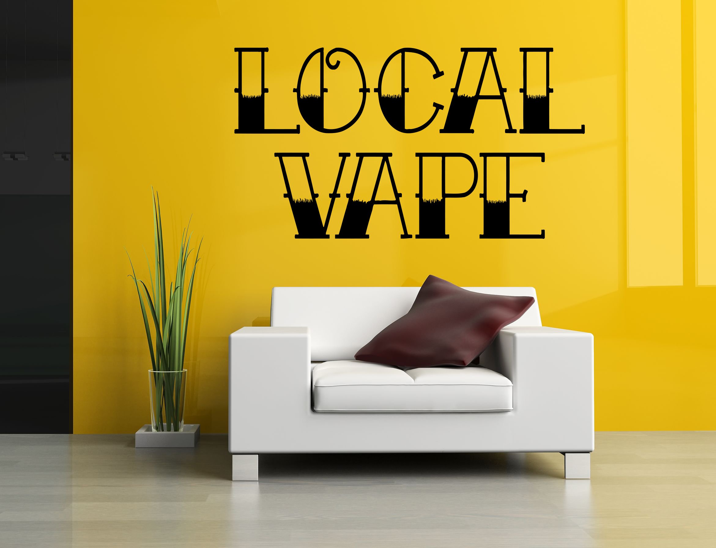 Wall Vinyl Sticker Decal Vaporizer Local Vape Pen Store Shop Smoke E Cigarettes Liquid Coil Indoor Outdoor Sign Logo SA734