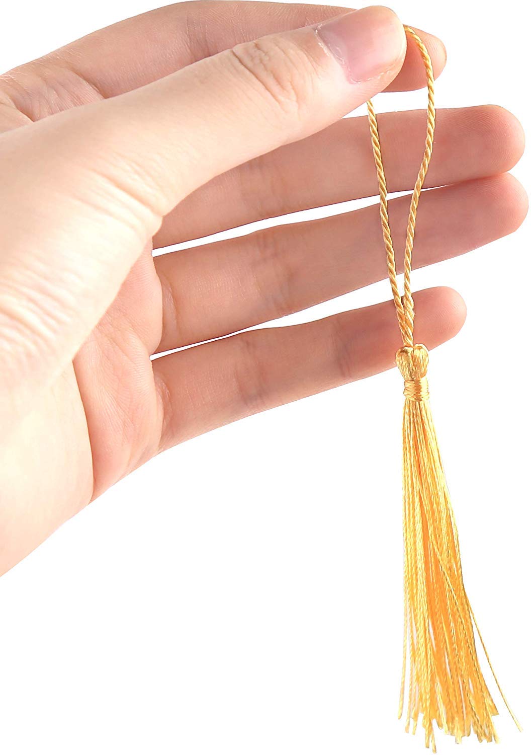 DIYASY 100 Pcs Bookmark Tassels,5 Inch Handmade Tassel 25 Colors Floss Tassels for Craft with Loops for Jewelry Making, Souvenir