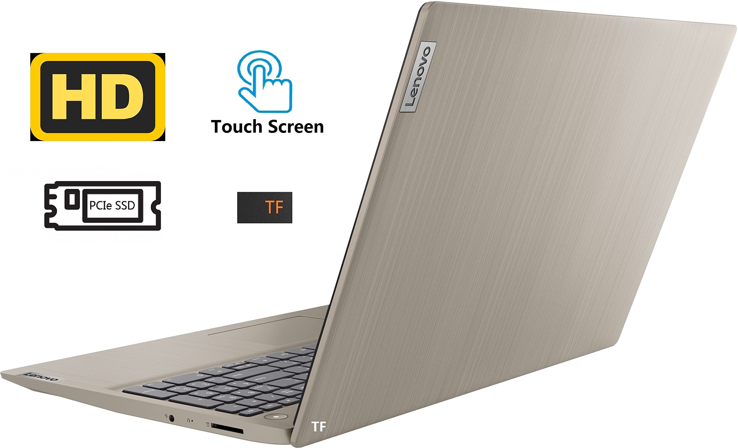 Lenovo 2022 Newest Flagship Ideapad Laptop: 15.6" HD Touchscreen, 11th Gen Intel i3-1115G4(Upto 4.1Ghz), 8GB RAM, 256GB SSD, UHD Graphics, Webcam, WiFi, Bluetooth, Dolby, HDMI, Win10S, TF