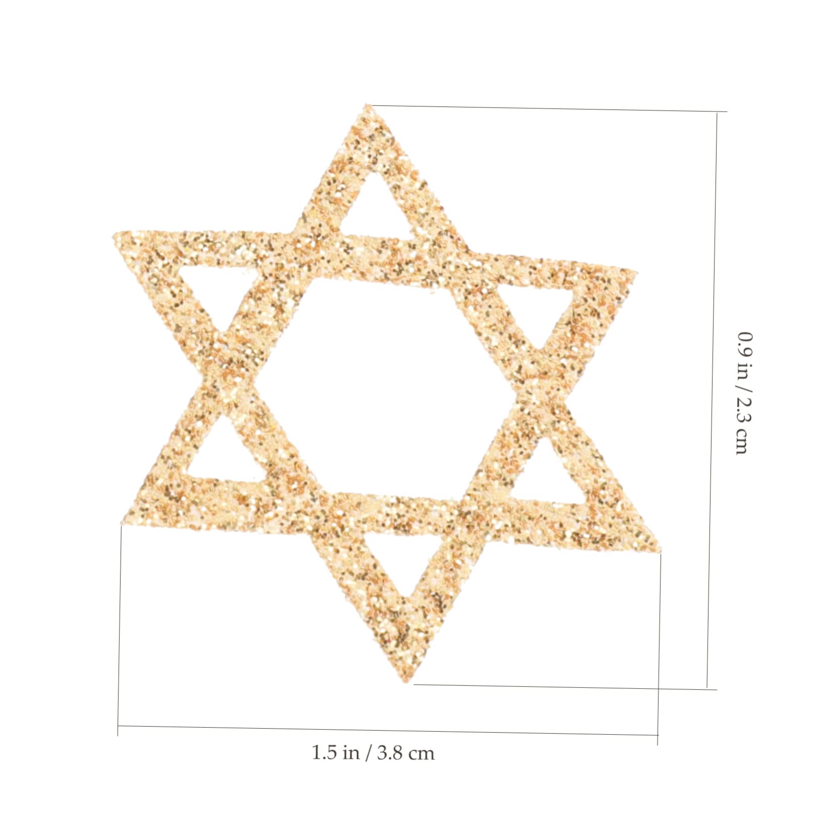 MERRYHAPY 50Pcs Jewish Star Confetti Hanukkah Decorations Non-woven Table Scatter for Hanukkah Party