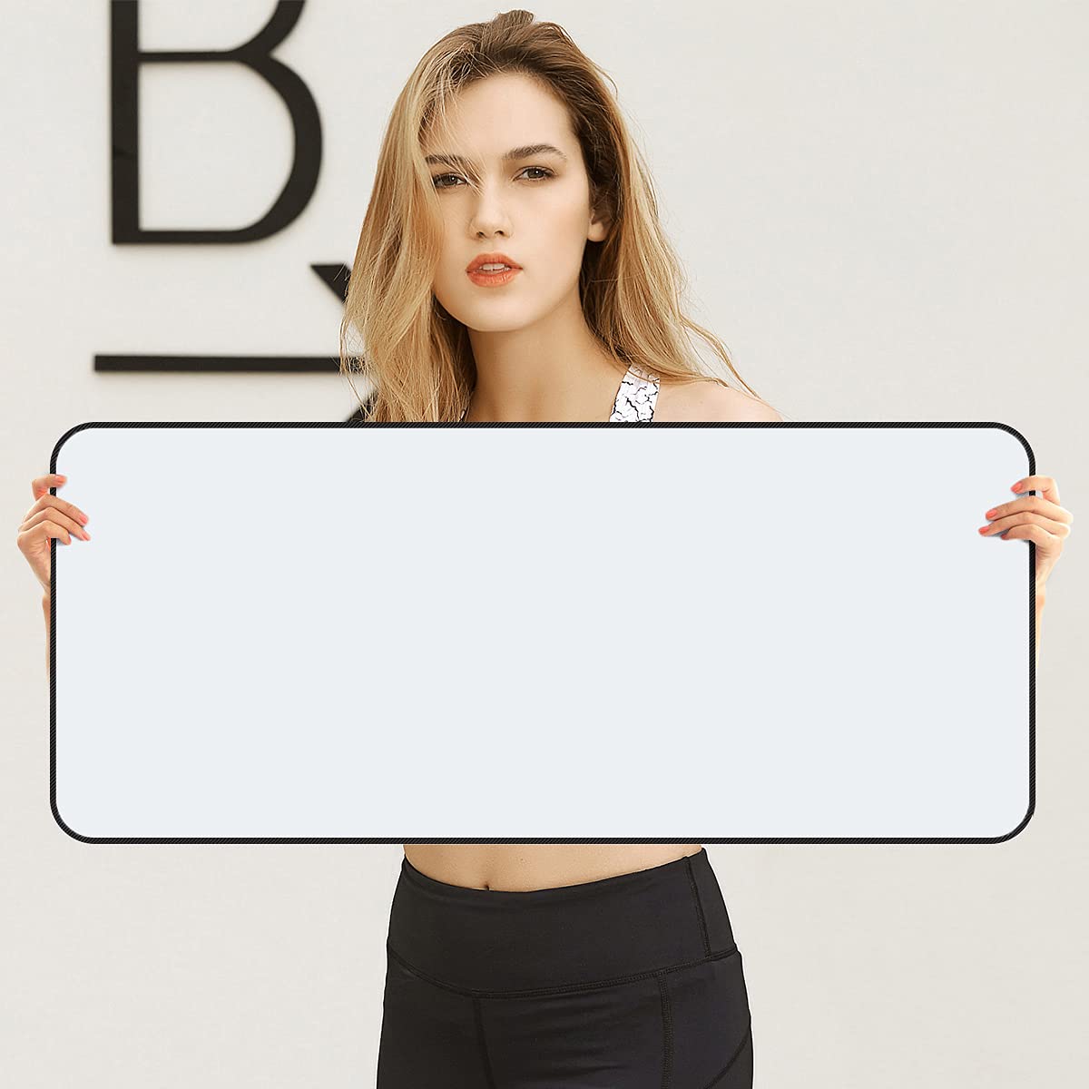 Qisan Large Gaming Mouse Pad Extended Size Mousepad for Computer Desktop PC Laptop 31.5"x11.8"x0.15" Keyboard Pad Desk Pad with Anti-Slip Rubber Base | Large Desk Mat for Keyboard and Mouse-White