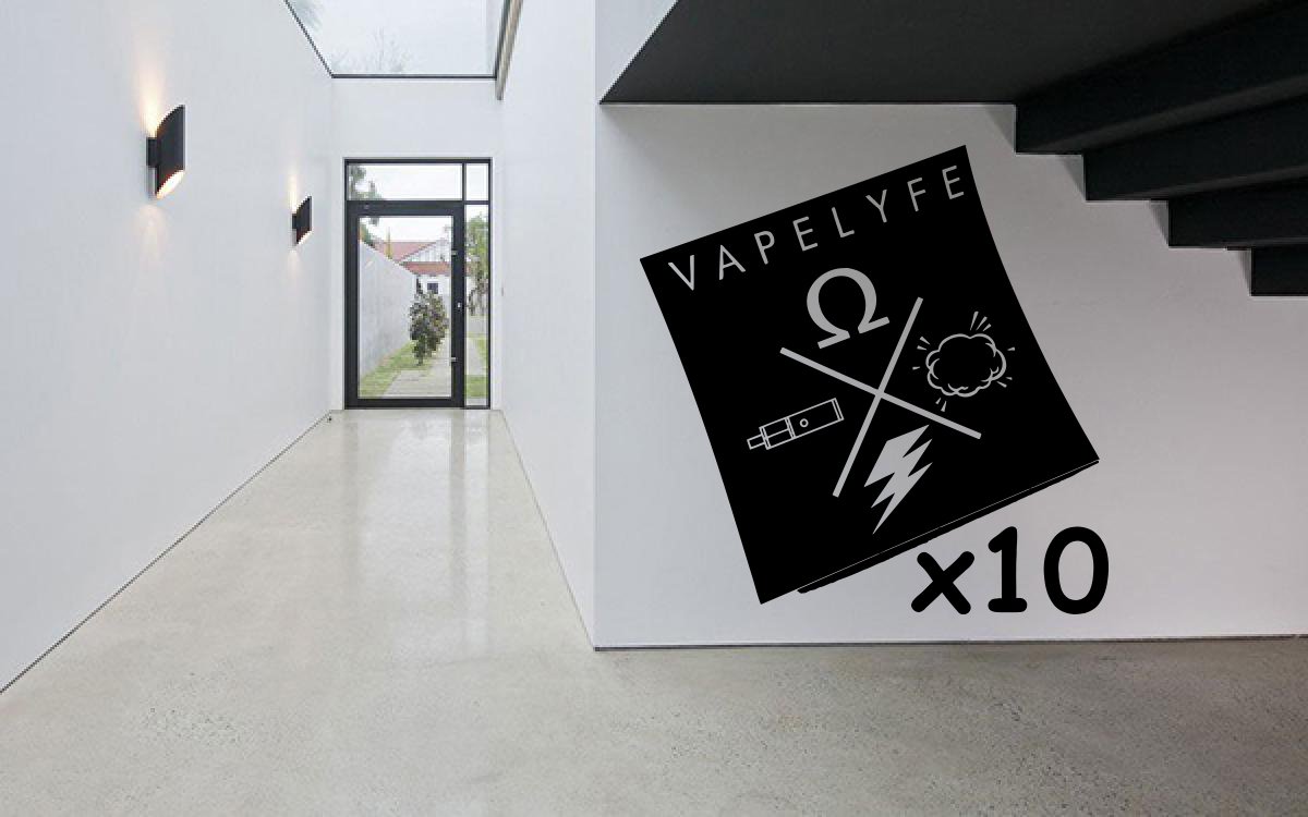 Wall Vinyl Sticker Decal Vaporizer Vape Pen Store Shop Smoke E Cigarettes Liquid Coil Indoor Outdoor Sign Logo SA721