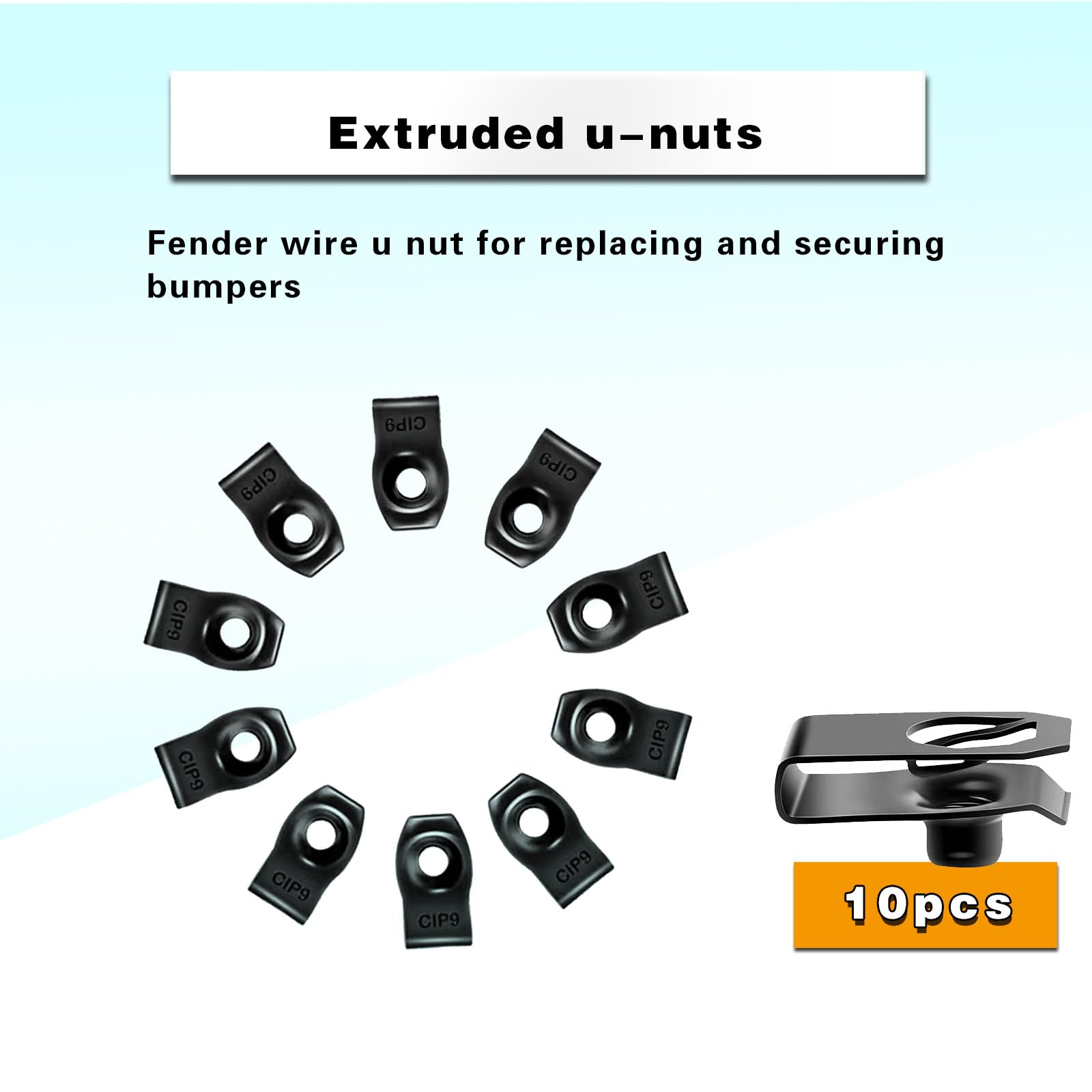 yvshy 35 PCS Car Engine Under Cover Splash Shield Guard Bolts, Bumper Fender Liner Push-Pull Fastening Rivet Clips, Metal U-Clip Retainers Kit, Universal Fastening Accessories for Most Cars (Black)
