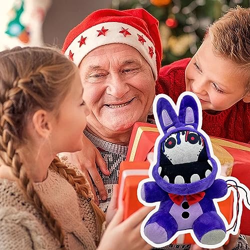 PERUKOYO FNAF Withered Purple Bunny Plush Toys,FNAF Security Breach Bonnie Stuffed Animal Plush for Lovers