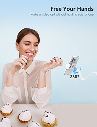Tryone Gooseneck Phone Holder Stand for Bed Flexible Arm Adjustable Cell Phones Mount Clamp on Desk Bedframe Compatible with iPhone 14 Pro Max 13 12 11 X SE Series/Samsung S22 or Other 4"-7" Devices