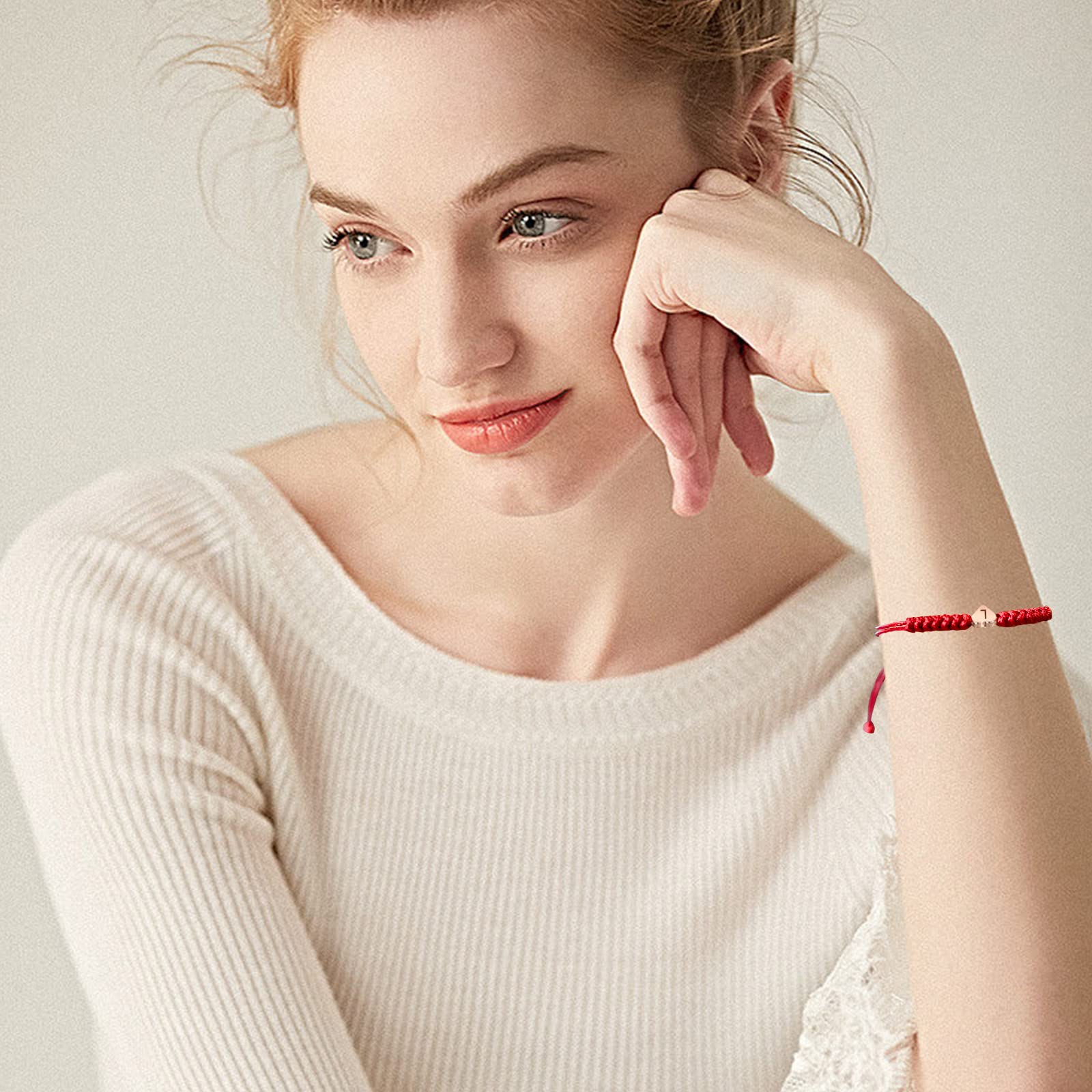 Initial Bracelet for Women Men Initial C Charm Letter Bracelets Red String Bracelets with Initials Handmade Rope Braided Personalized Birthday Gifts-26 Initials Available (C)