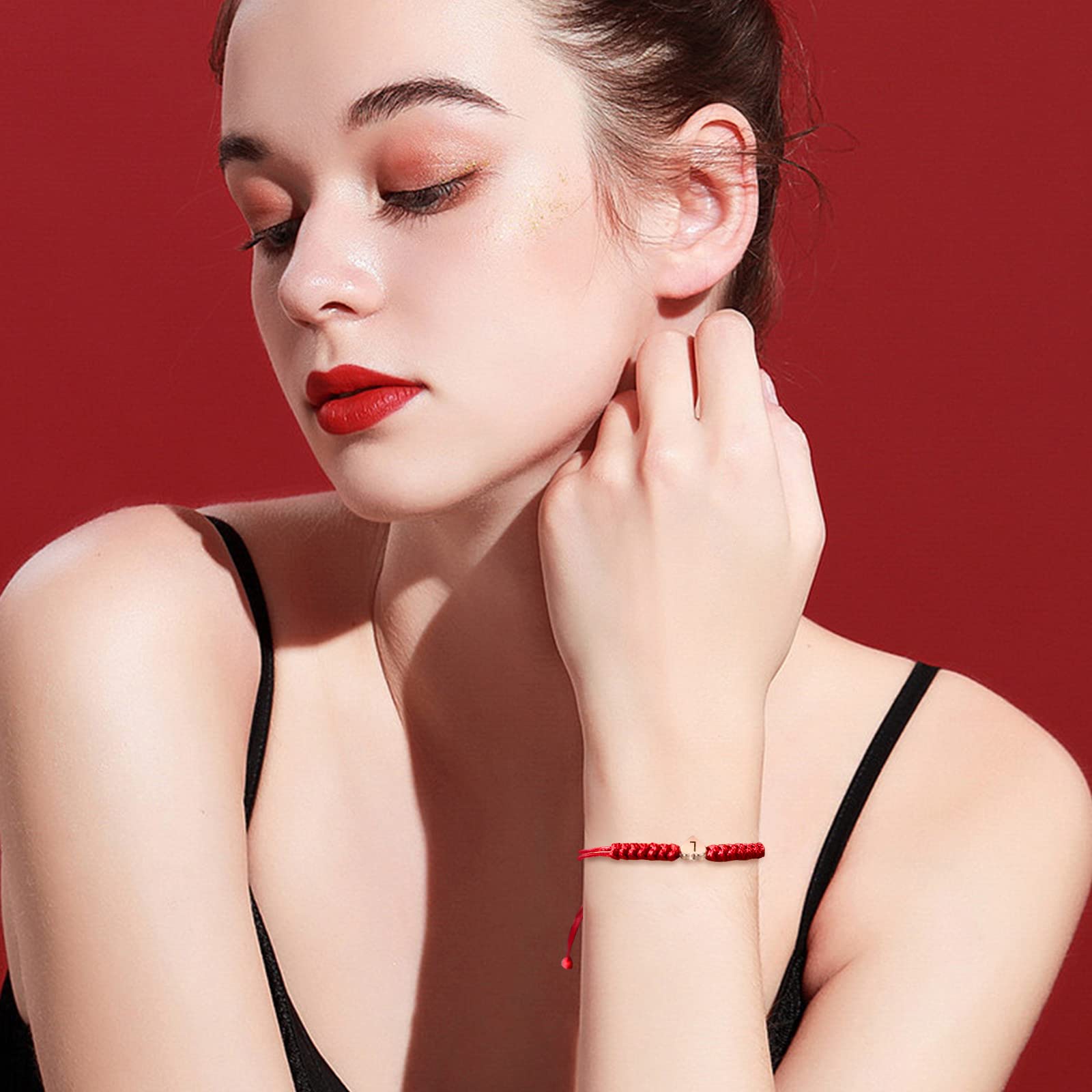 Initial Bracelet for Women Men Initial C Charm Letter Bracelets Red String Bracelets with Initials Handmade Rope Braided Personalized Birthday Gifts-26 Initials Available (C)
