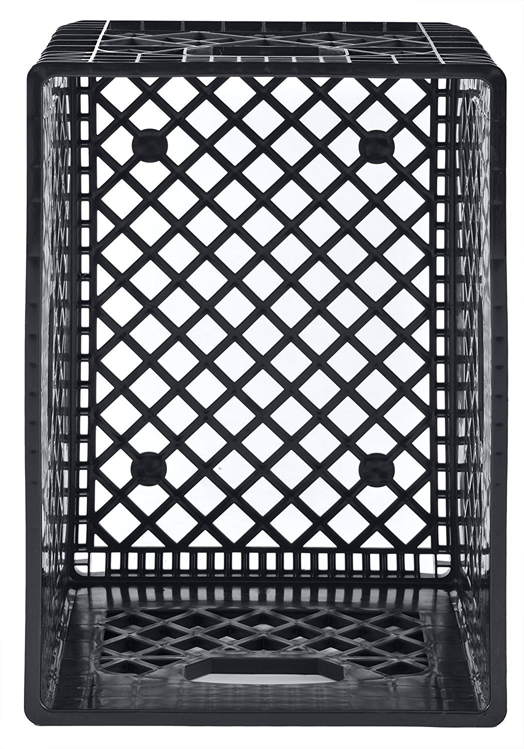 Muscle Rack PMK24QTB-3 24 quart 3 Pack black Heavy Duty Rectangular Stackable Dairy Milk Crates , 11" Height, 19" width (2 X 3 Pack)