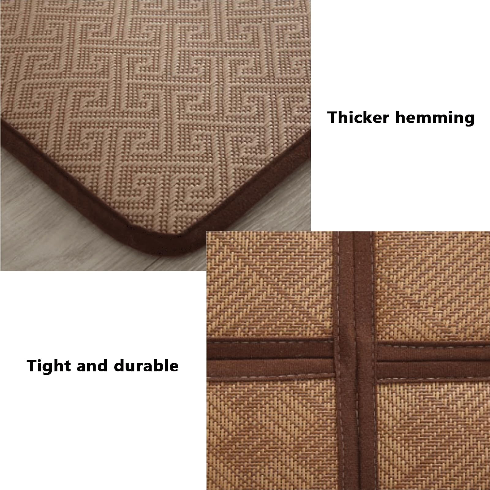 Tatami Carpet Mat Non-Slip Foldable, Rattan Sleeping Mat Crawling Mats, Living Room Bedroom Area Rug Soft Cushion Floor Futon, Japanese Floor Bed Sleeping Rest Playing Mat