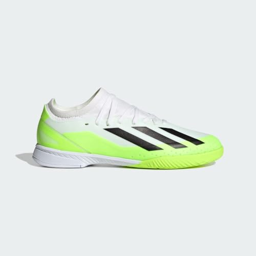 adidas Soccer X Crazyfast.3 Indoor (Little Kid/Big Kid) Footwear White/Core Black/Lucid Lemon 13.5 Little Kid M