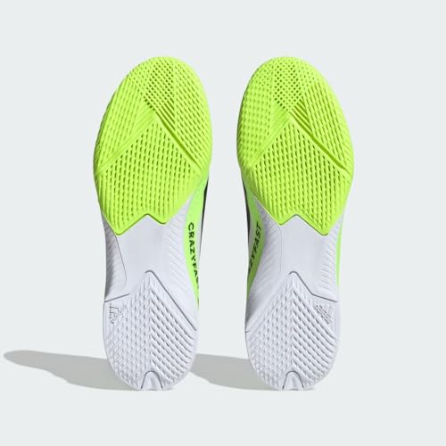 adidas Soccer X Crazyfast.3 Indoor (Little Kid/Big Kid) Footwear White/Core Black/Lucid Lemon 13.5 Little Kid M
