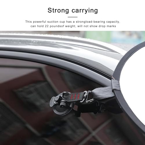 Crynod Pack-4 Heavy Duty Suction Cup Hooks, 7.0 Inches x 2.7 Inches Tent Hooks, Automobile Camping Tie Down Tarp Accessories, Universal for Most Cars, Trucks and Vans (Green)