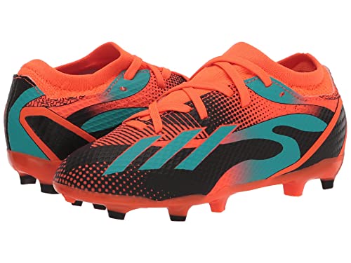 adidas X SPEEDPORTAL Messi.3 Firm Ground Soccer Shoe, Team Solar Orange/Mint Rush/Black, 5.5 US Unisex Big Kid