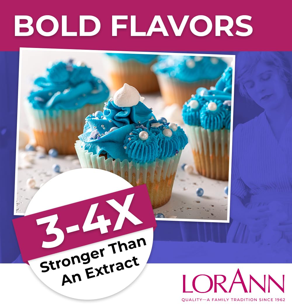 LorAnn Oils Super Strength Flavoring - Used For Candy Making, Flavoring Extracts, Baking, Hard Candy, and Flavor Oils - Bold, Natural Flavors 4X Stronger Than Extracts - Blue Raspberry, 1 fl oz