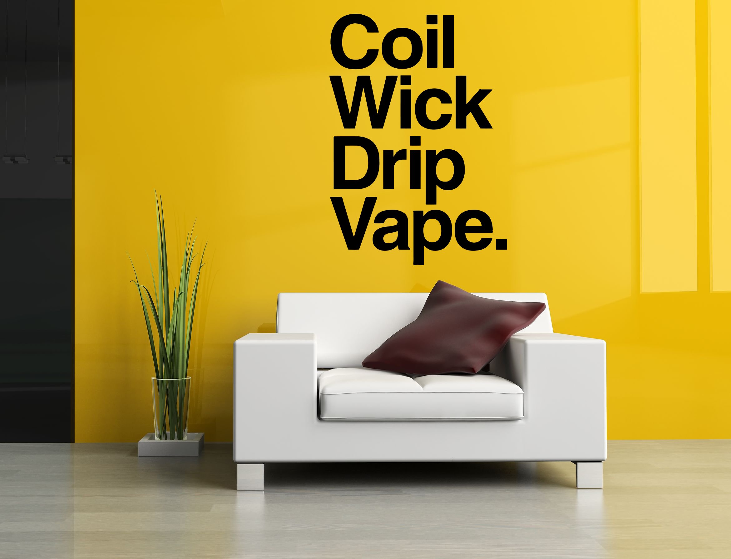 Wall Vinyl Sticker Decal Stop Smoking Start Vaping Quote Phrase Set Vaporizer Vape Word Pen Store Shop Smoke E Cigarettes Liquid Coil Indoor Outdoor Sign Logo SA838