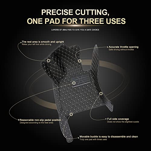Leather car Mats Fit for Hatchback 4-Seat(No armrest Box) 04-13 Floor Mats Full Protection Car Accessories Coffee 3 Piece Set