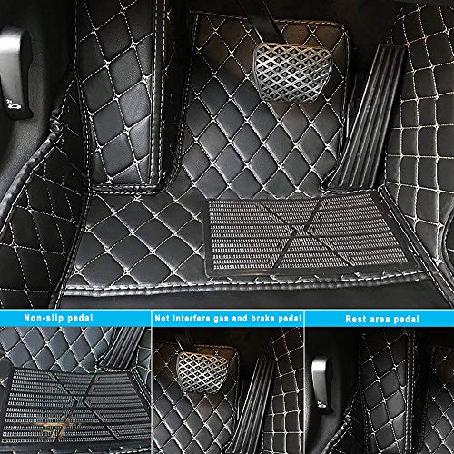 Leather car Mats Fit for Hatchback 4-Seat(No armrest Box) 04-13 Floor Mats Full Protection Car Accessories Coffee 3 Piece Set