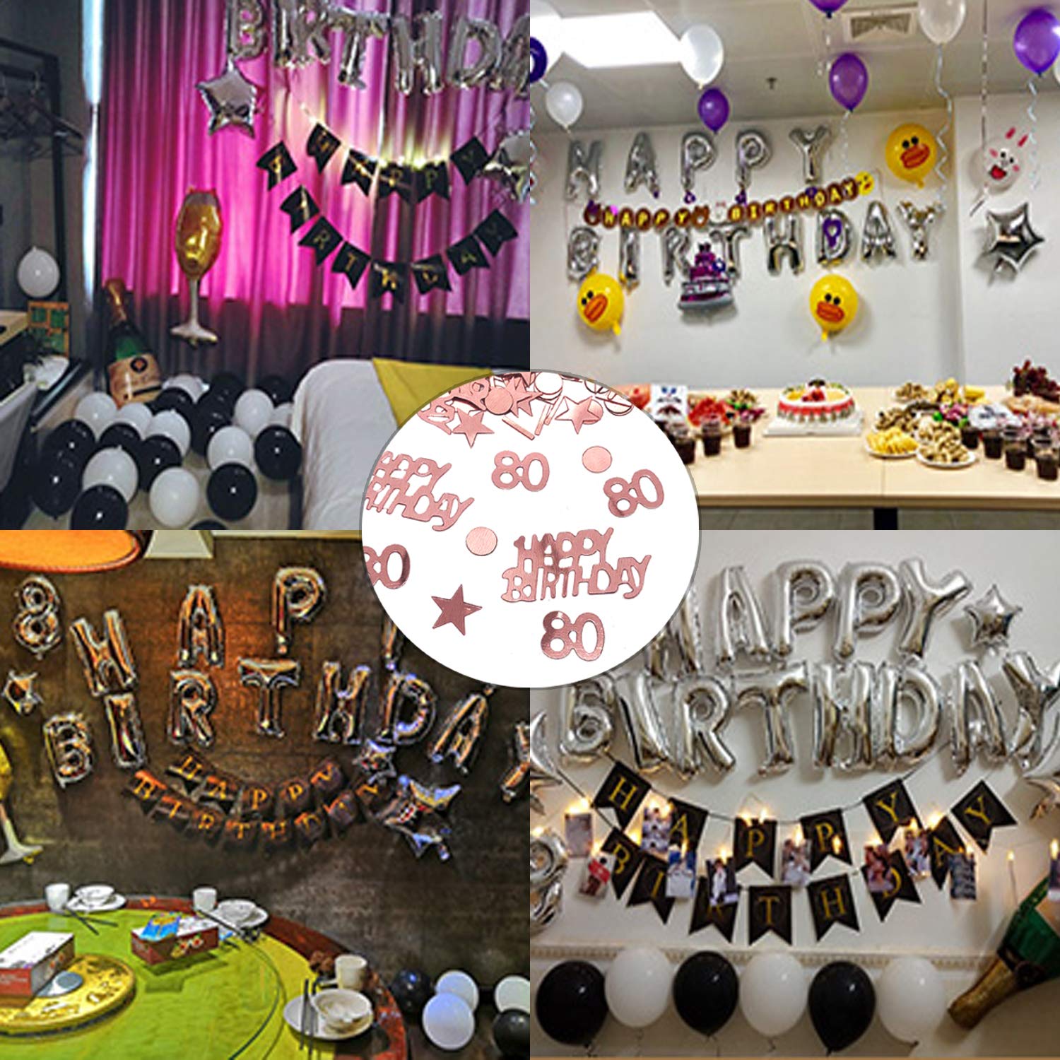 TFYU Happy Birthday Party Table Confetti - Twinkle Stars Foil Metallic Sequins Confetti and Special Events Table Scatters Decorations Confetti Decorations about 700pcs(Rose gold) (13 years old)