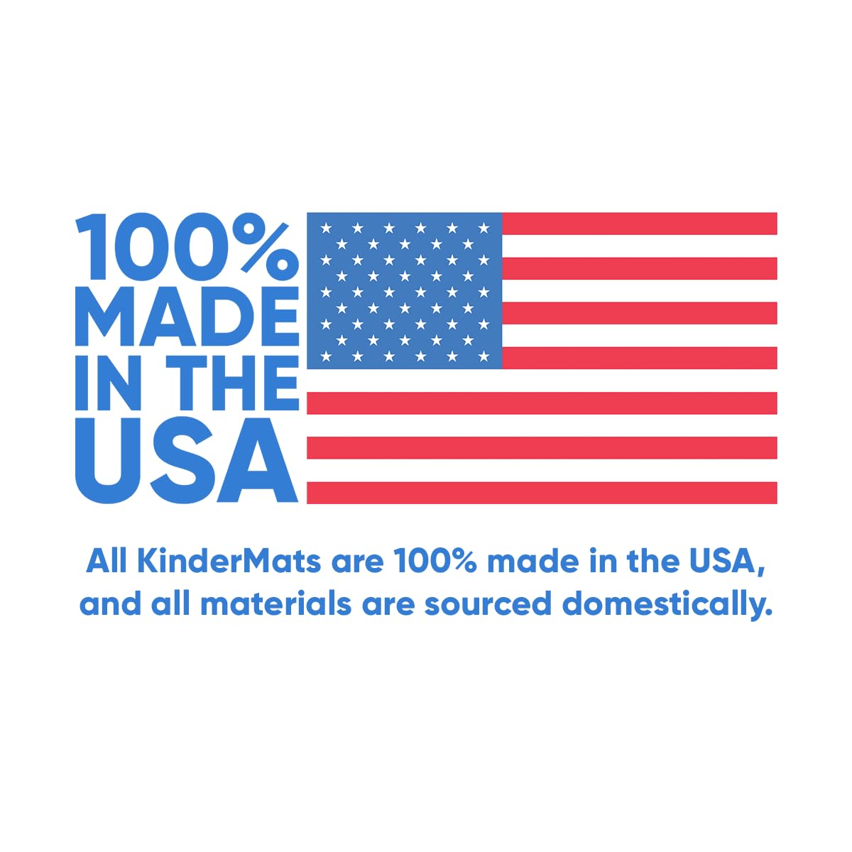 CASE Pack of 6 KinderMat Jr. Daydreamer, 2 inches Thick, 4-Section Rest Mat, 44" x 19" x 2", Blue/Teal, 100% Made in USA (CASE of 6: 500220 2" Jr. Daydreamer)