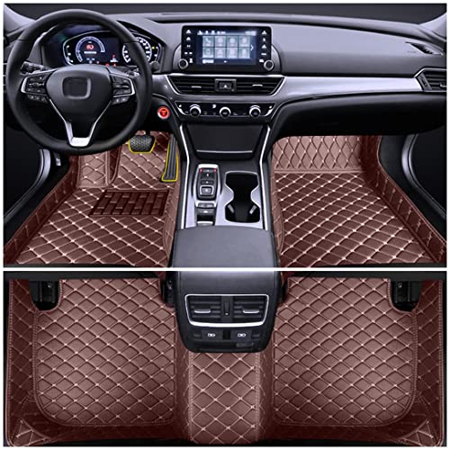 Leather car Mats Fit for Hatchback 4-Seat(No armrest Box) 04-13 Floor Mats Full Protection Car Accessories Coffee 3 Piece Set