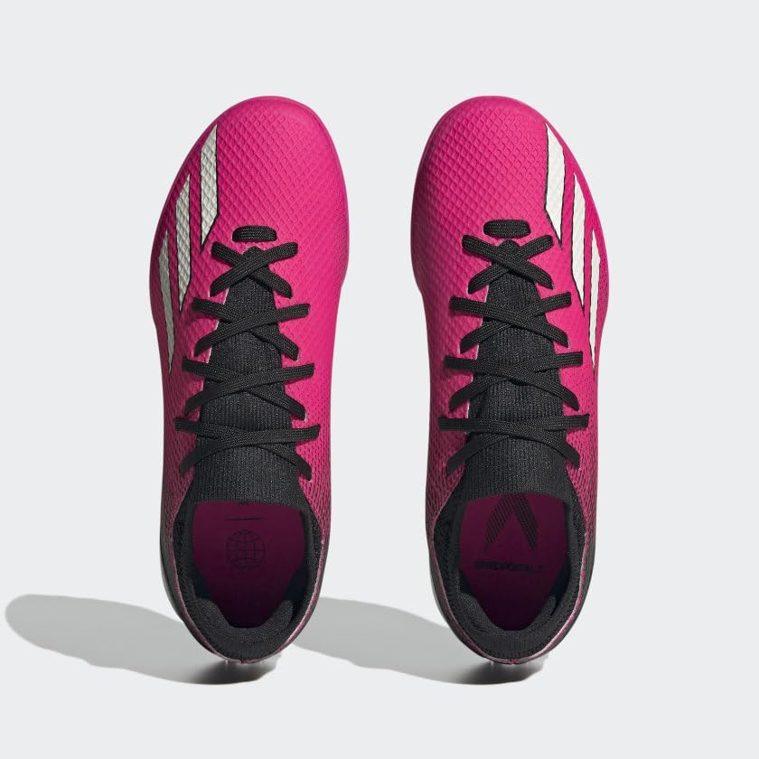 adidas X SPEEDPORTAL.3 Turf Soccer Shoe, Team Shock Pink/Zero Metallic/Black, 5 US Unisex Big Kid