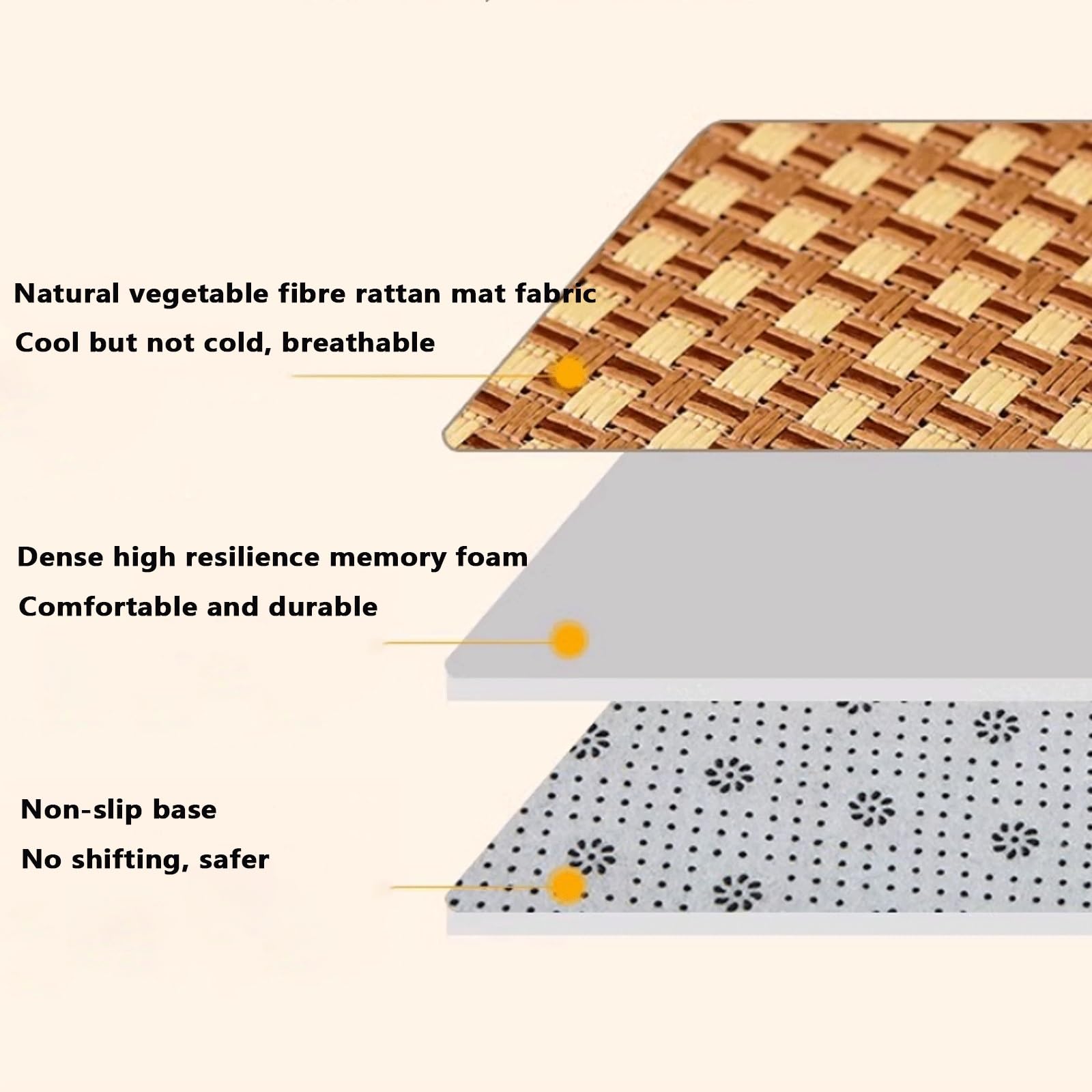 Tatami Carpet Mat Non-Slip Foldable, Rattan Sleeping Mat Crawling Mats, Living Room Bedroom Area Rug Soft Cushion Floor Futon, Japanese Floor Bed Sleeping Rest Playing Mat