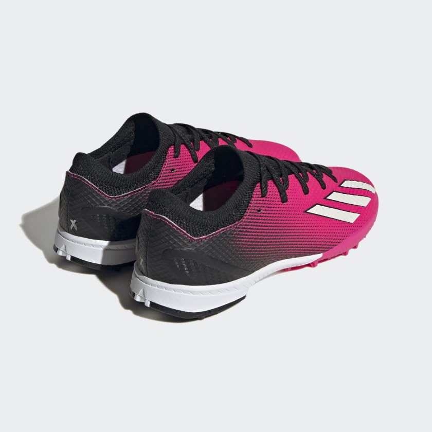 adidas X SPEEDPORTAL.3 Turf Soccer Shoe, Team Shock Pink/Zero Metallic/Black, 5 US Unisex Big Kid