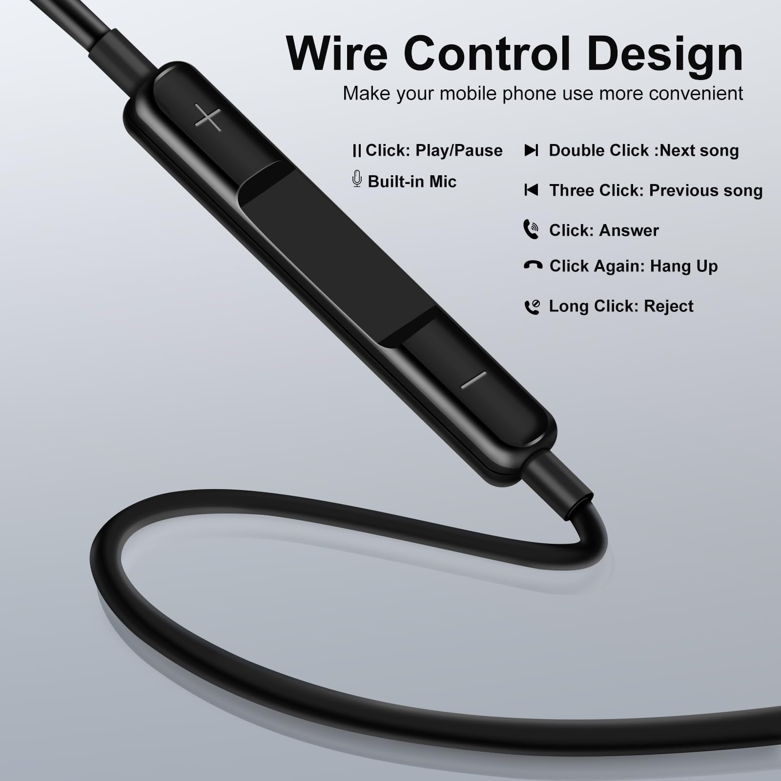 Coolden Wired Earbuds for iPhone 14/13/12/11 Earphones, in-Ear Headphones with Microphone Volume Control HiFi Stereo Headsets Compatible with iPhone 14 Pro/13Pro/12/11/XR/XS/X/7/7Plus/8/8Plus,Black