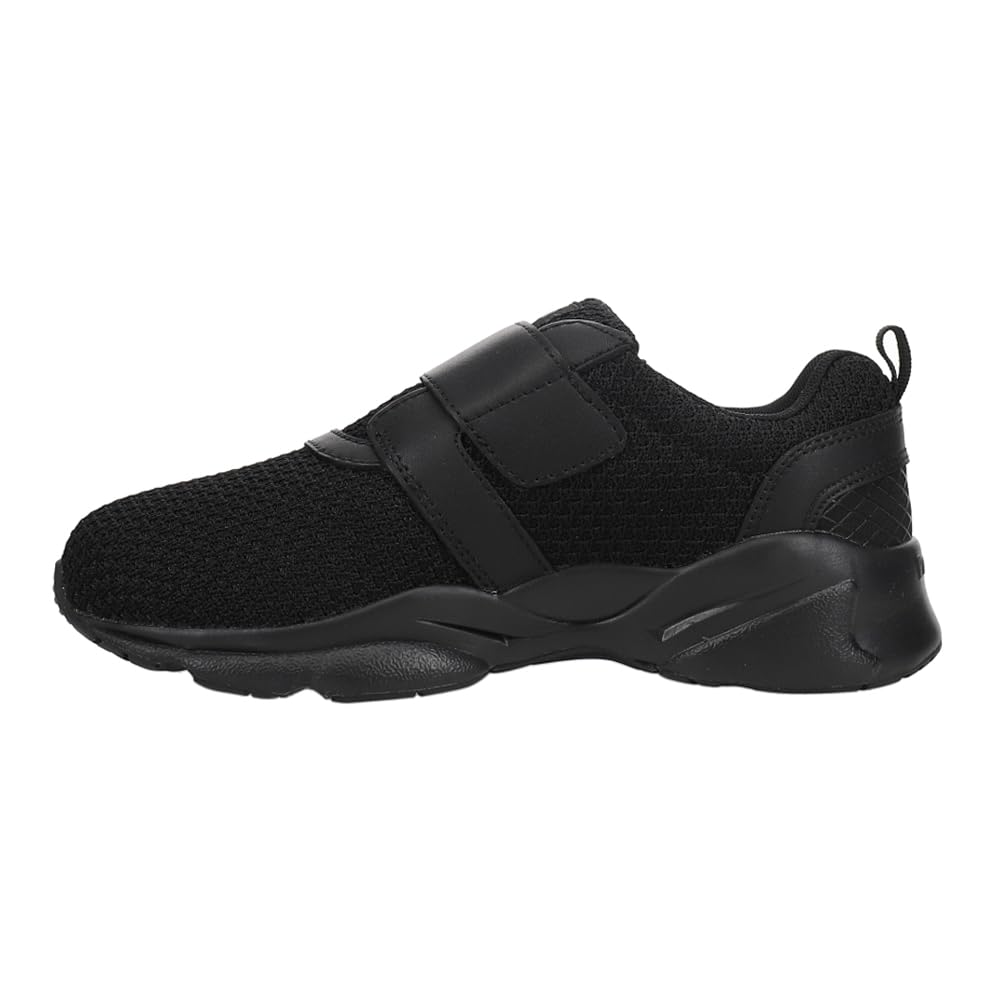 Propét Women's Stability X Strap Shoe, Black/Black, 13 Wide US