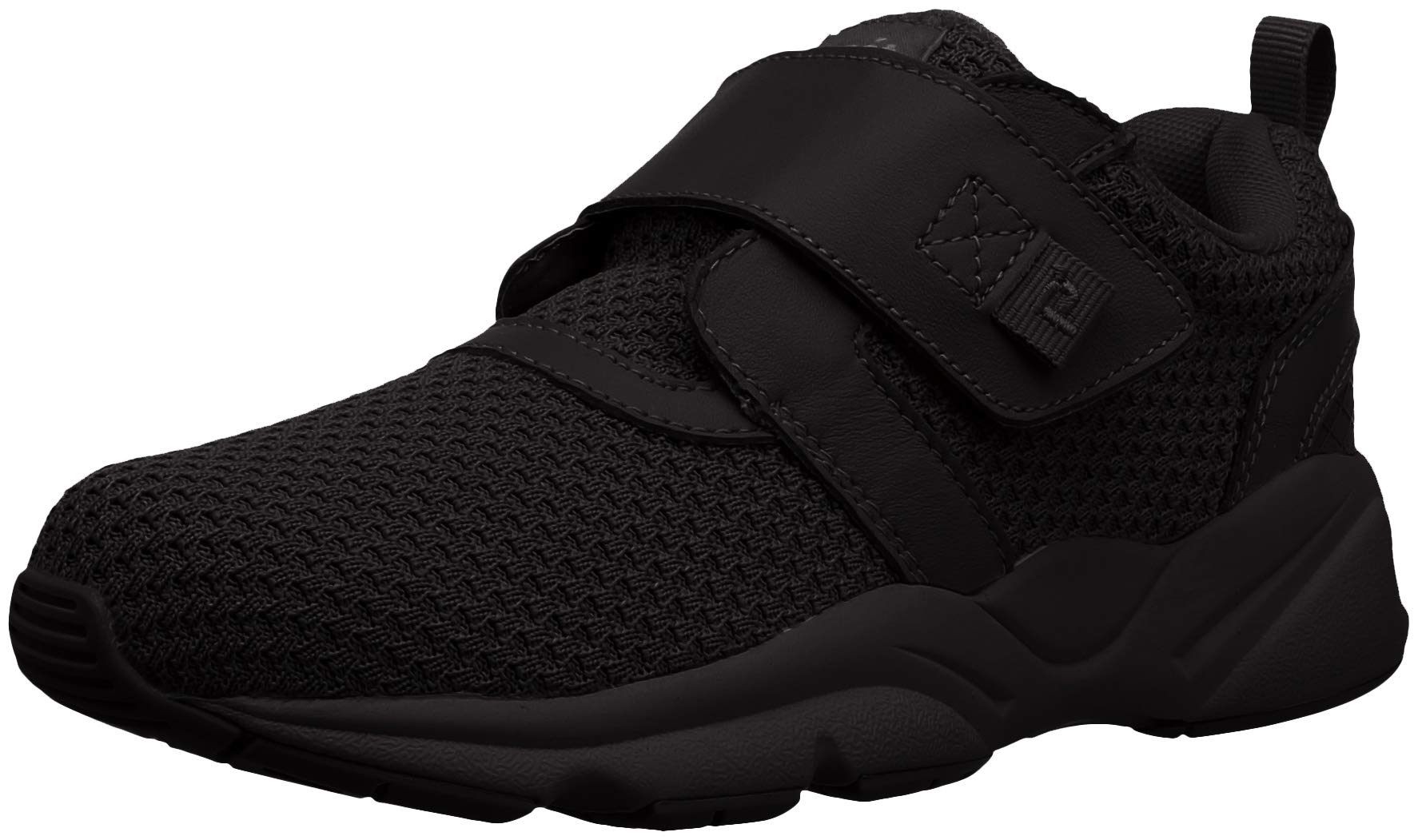 Propét Women's Stability X Strap Shoe, Black/Black, 13 Wide US