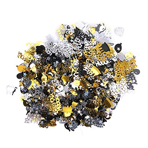Sempoda 1 Bag Confetti,Acrylic Balloons Stars Ribbons Shape Birthday Wedding Decoration,Table Scatter Confetti Decorations for Birthday Party, Baby Shower,DIY Arts and Crafting