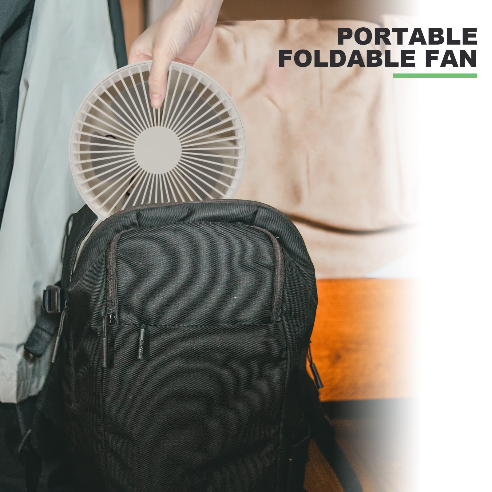 BIGTREE Portable Standing Fan with Remote Controller,8 inch USB Desk Fan,Adjustable Height,Quiet Foldable Floor Fan,Telescopic Pedestal Fans for Personal Bedroom Office Fishing Camping (WHITE)
